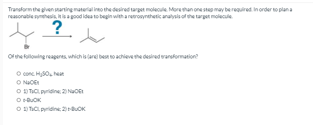 Solved Transform the given starting material into the | Chegg.com