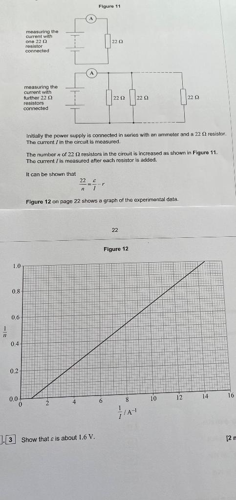Solved Figure 11 measuring the current with one 222 resistor | Chegg.com