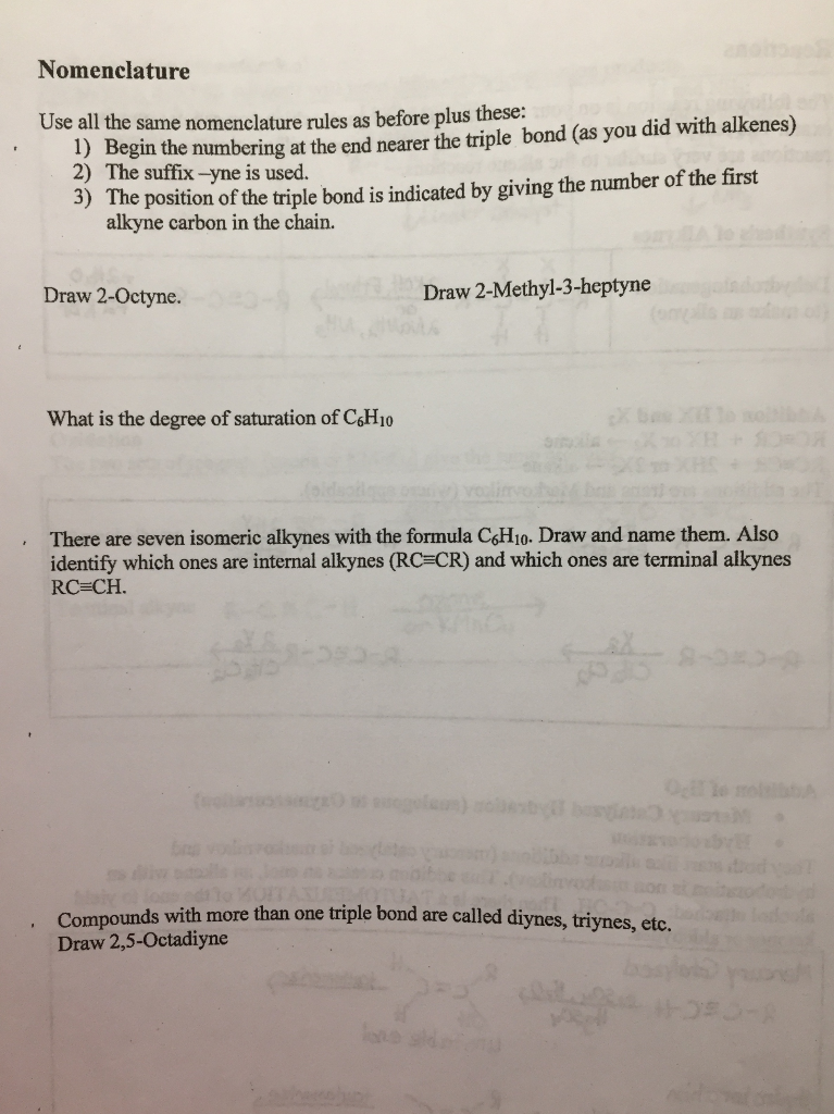 Solved Nomenclature Use all the same nomenclature rules as | Chegg.com