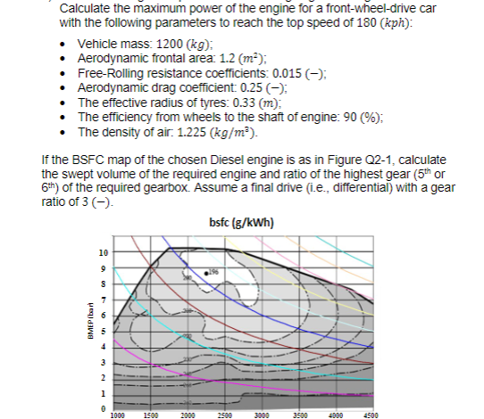 Solved Calculate the maximum power of the engine for a | Chegg.com
