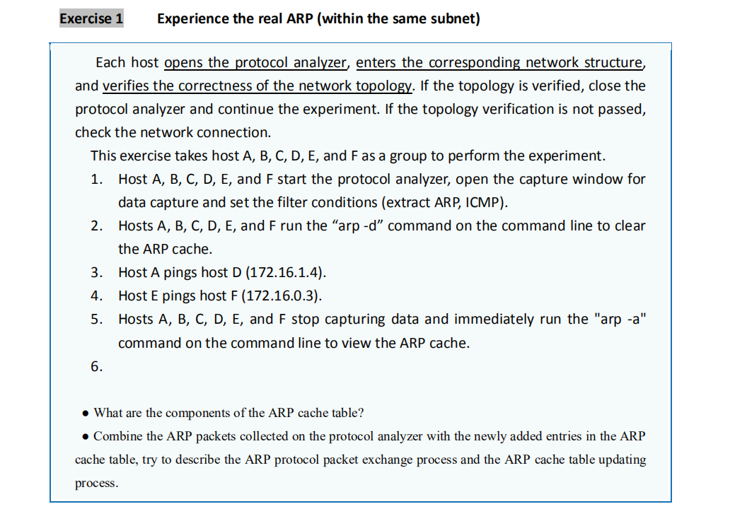 Exp 02. Adress Resolution Protocol (ARP) Purpose 1. | Chegg.com