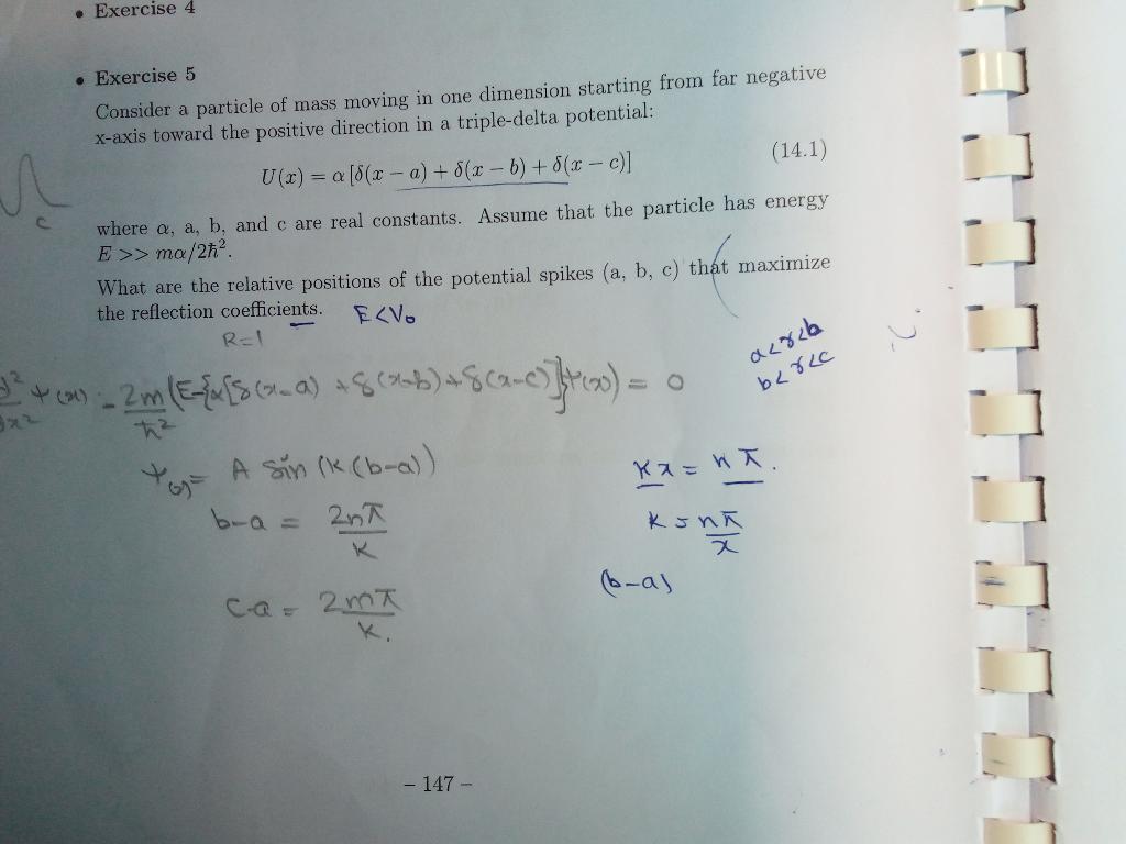 Solved Consider a particle of mass moving in one dimension | Chegg.com