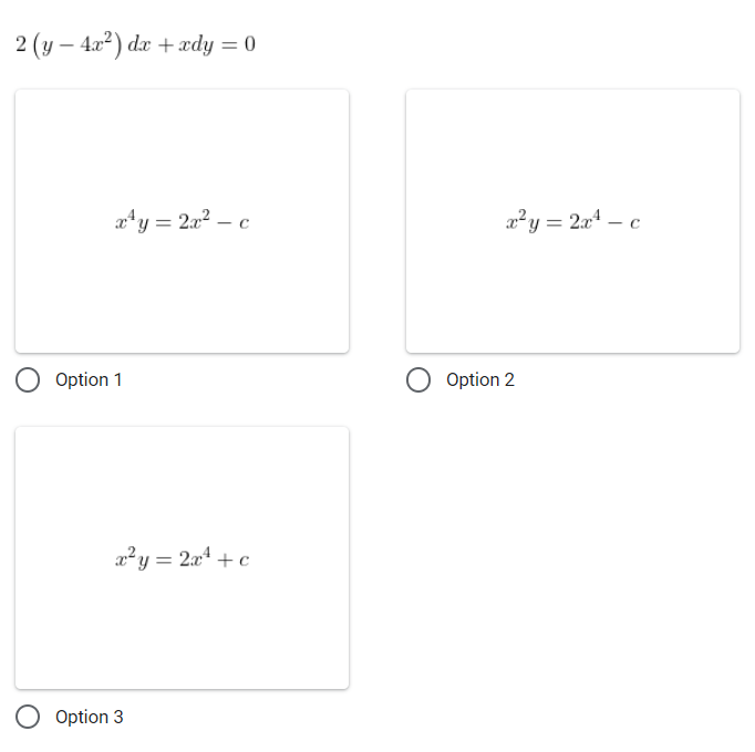 Solved Solve the equation dy/dx=2y/x for x>0 and y>0 * | Chegg.com