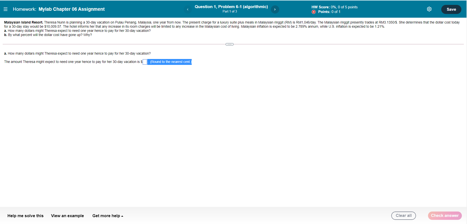 Solved Homework: Mylab Chapter 06 Assignment Question 1, | Chegg.com