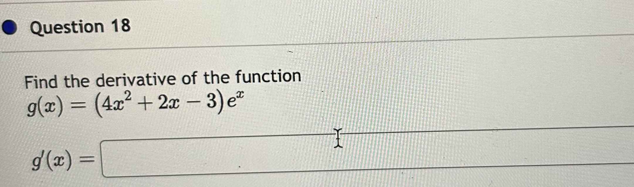 Solved f(x)=x5exFind the derivative of the function | Chegg.com