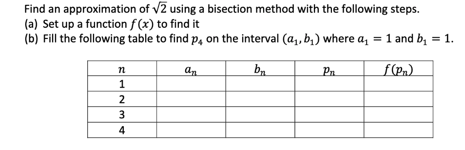 Solved Find an approximation of V2 using a bisection method | Chegg.com
