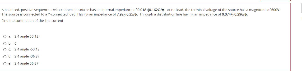 Solved A balanced, positive sequence, Delta-connected source | Chegg.com