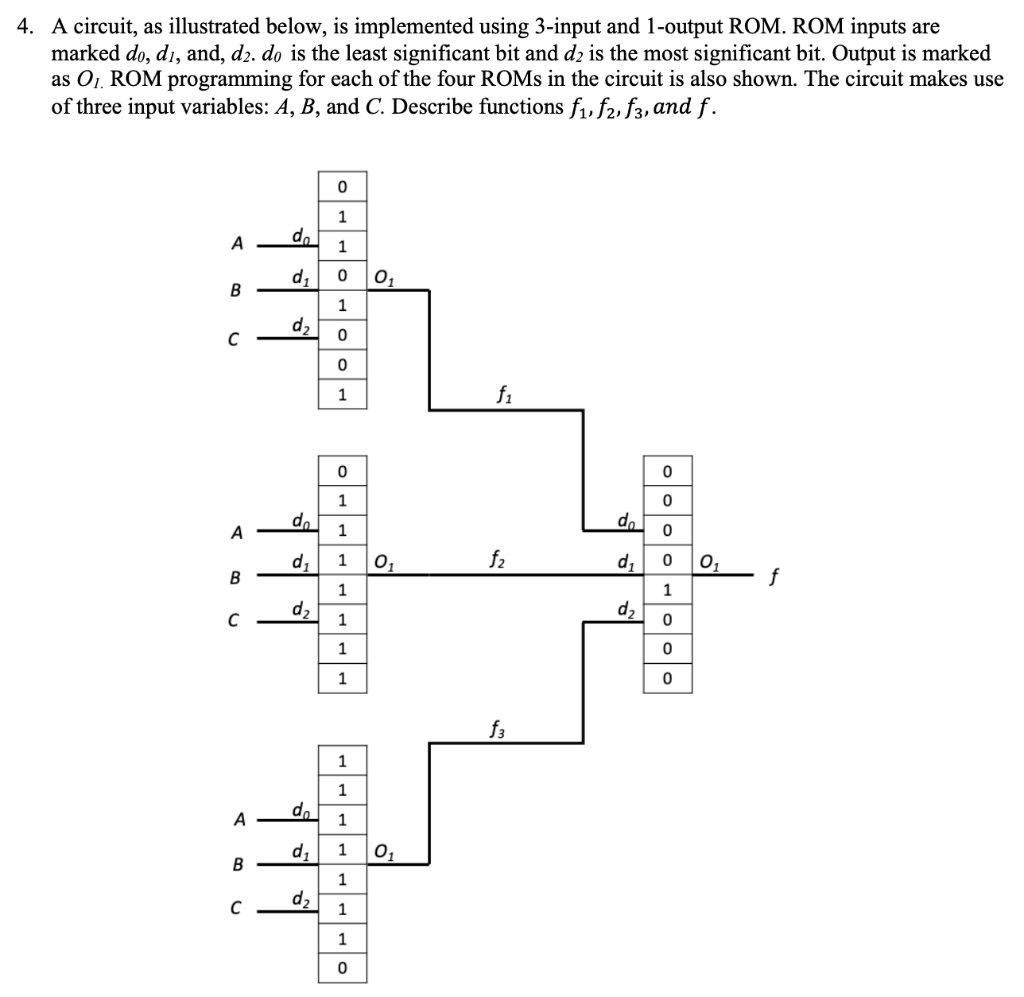 Solved 4. A circuit, as illustrated below, is implemented | Chegg.com