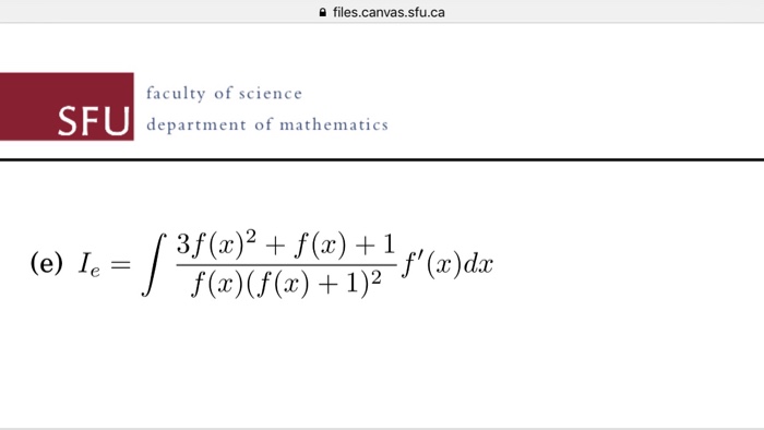 Solved files.canvas.stu.ca SFU faculty of science department | Chegg.com