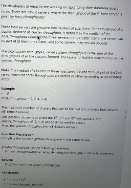 Solved by an EXPERT The developers at Amazon are working on optimbing | Chegg.com
