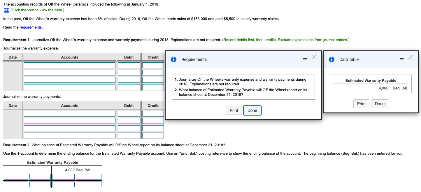 Solved The accounting records of Off the Wheel Ceramics | Chegg.com
