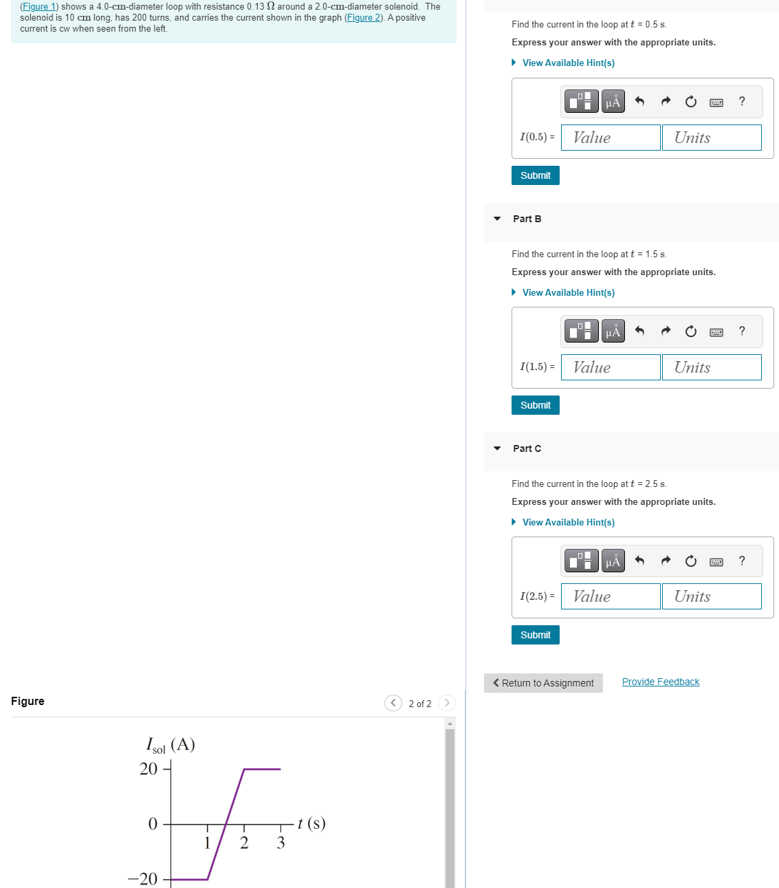 Solved (Figure 1) ﻿shows a 4.0-cm-diameter loop with | Chegg.com