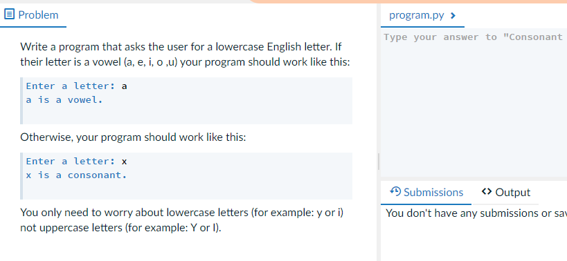 Solved Problem Program Py Type Your Answer T Write A
