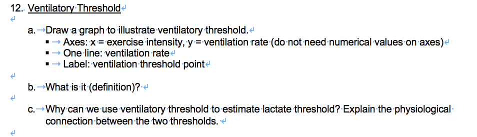 Ventilatory Threshold