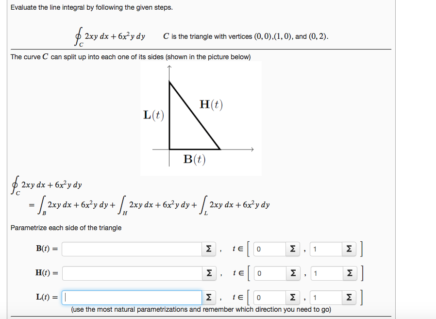 Solved Evaluate the line integral by following the given | Chegg.com