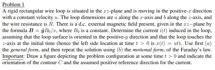 Solved A rigid rectangular wire loop is situated in the | Chegg.com