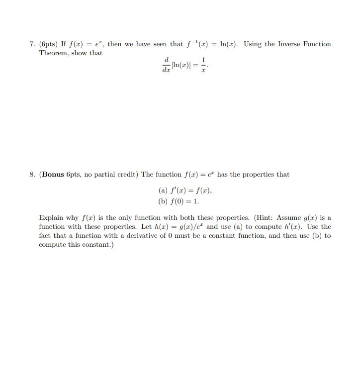 Solved example of a function whose derivative must | Chegg.com