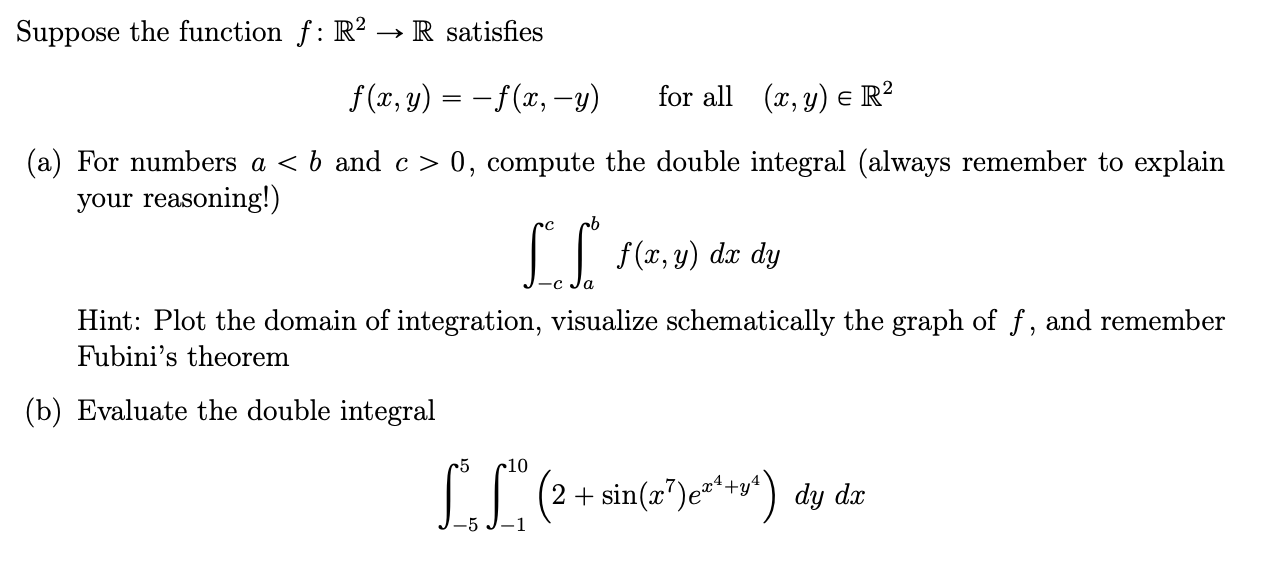 Solved Suppose the function f: R2 → R satisfies f(x, y) = | Chegg.com