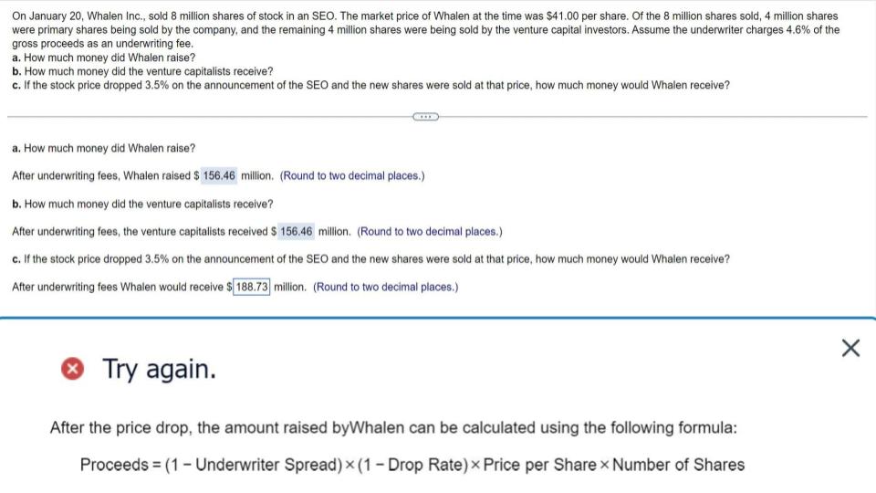 Solved Please answer part C. ﻿Everything else is corret. | Chegg.com