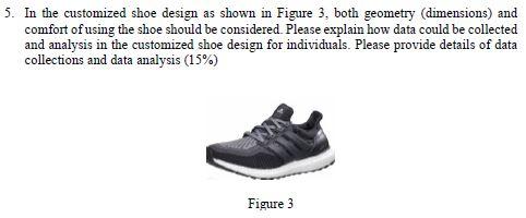 Solved 5. In the customized shoe design as shown in Figure | Chegg.com