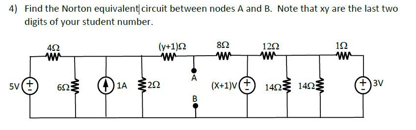 Solved Find the Norton equivalent circuit between nodes A | Chegg.com