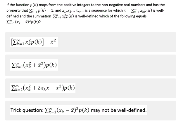 Solved If the function p(k) maps from the positive integers | Chegg.com