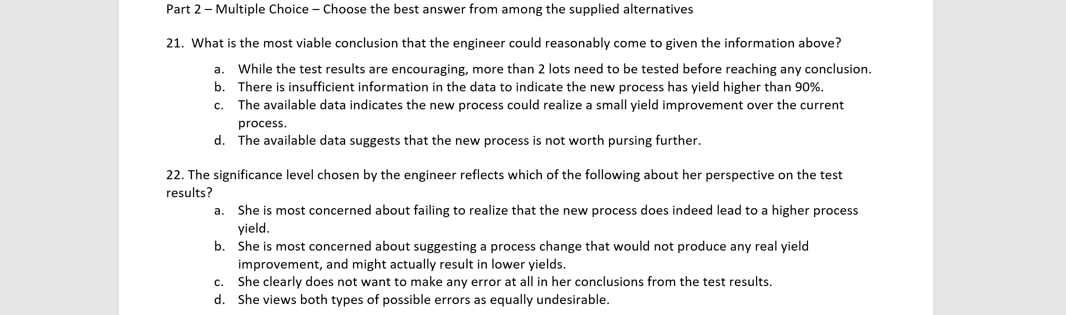 Solved For problems 15. to 21., consider the following | Chegg.com