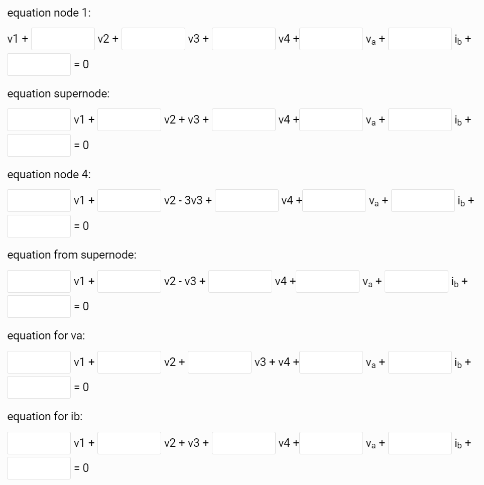 P 4.4-14 The voltages v1,v2,v3, and v4 are the node | Chegg.com