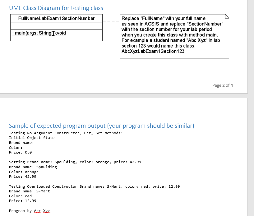 Solved Part 1 Understand the Problem and Class Design with | Chegg.com