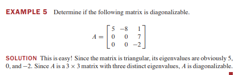 Solved EXAMPLE 5 Determine if the following matrix is | Chegg.com