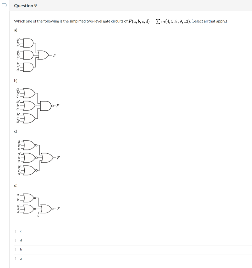 Solved Question 9 Which one of the following is the | Chegg.com