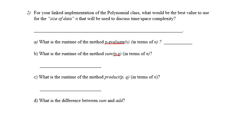 Solved The code for Polynomial.java is given below: public | Chegg.com