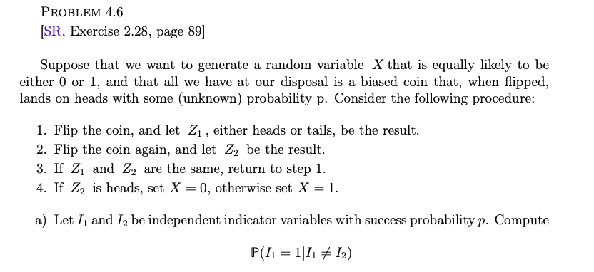 Solved PROBLEM 4.6 [SR, Exercise 2.28, page 89] Suppose that | Chegg.com