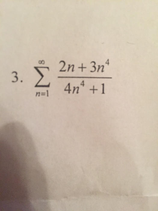 Solved Determine convergence or divergence on the infinite | Chegg.com