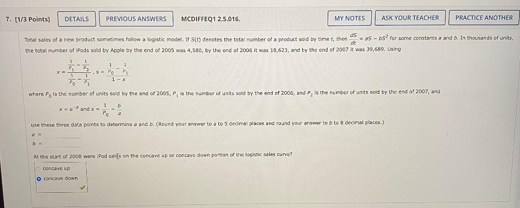 Solved Total sales of a new product sometimes follow a | Chegg.com