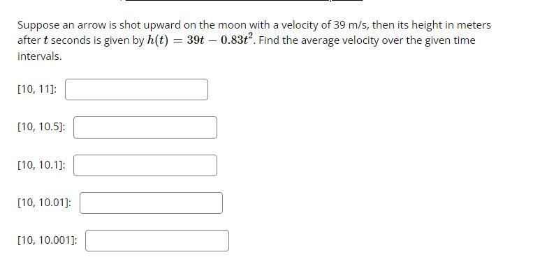 Solved Suppose an arrow is shot upward on the moon with a | Chegg.com