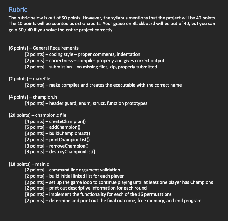 Overview The project is to create a turn-based | Chegg.com