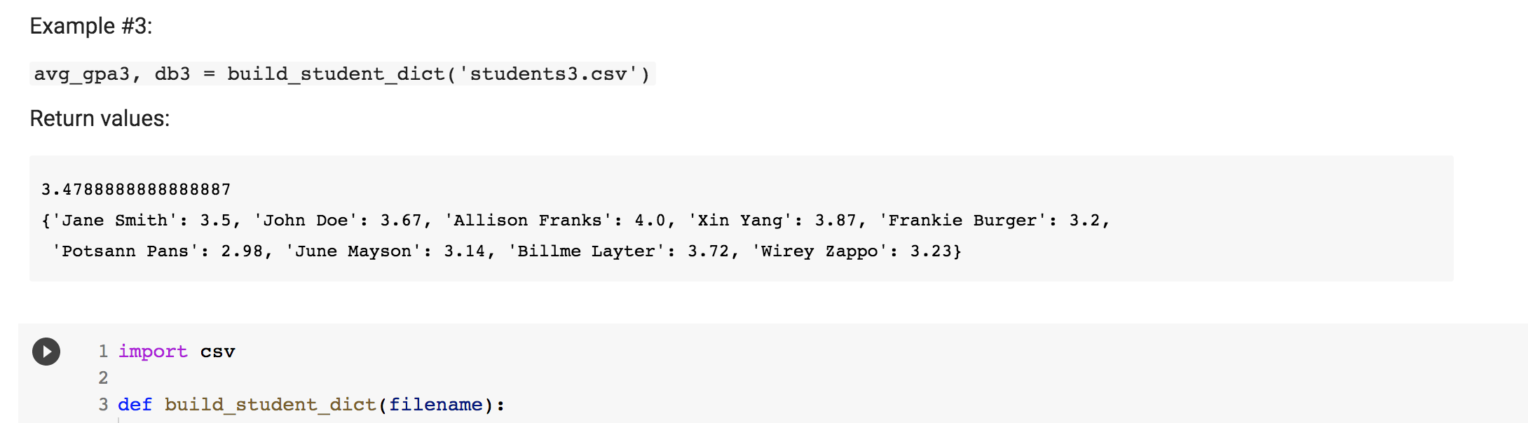 Solved Complete the function build_student_dict, which opens | Chegg.com