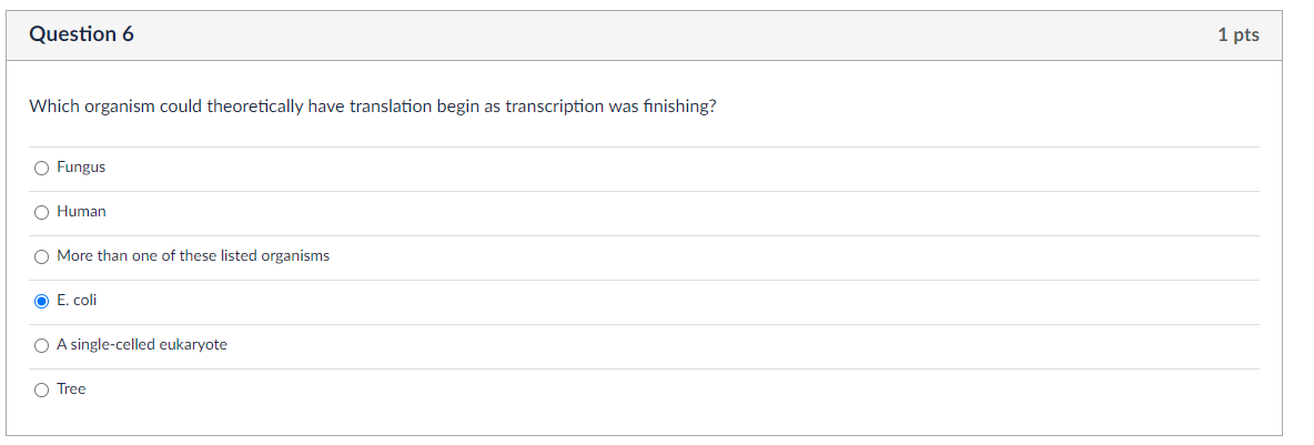 Solved Question 6Which organism could theoretically have | Chegg.com