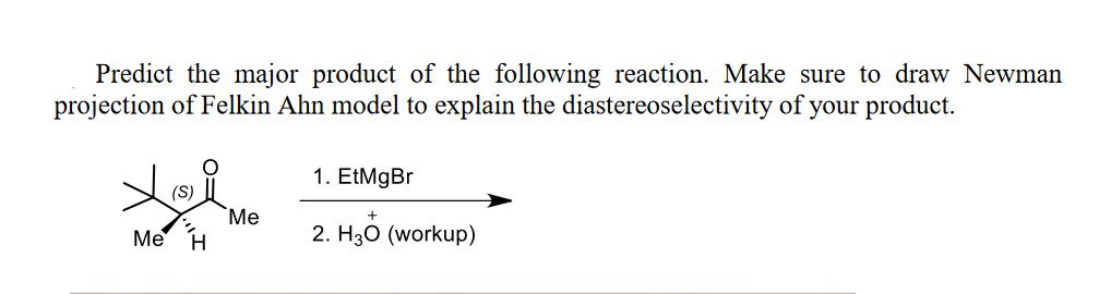Solved Predict the major product of the following reaction. | Chegg.com