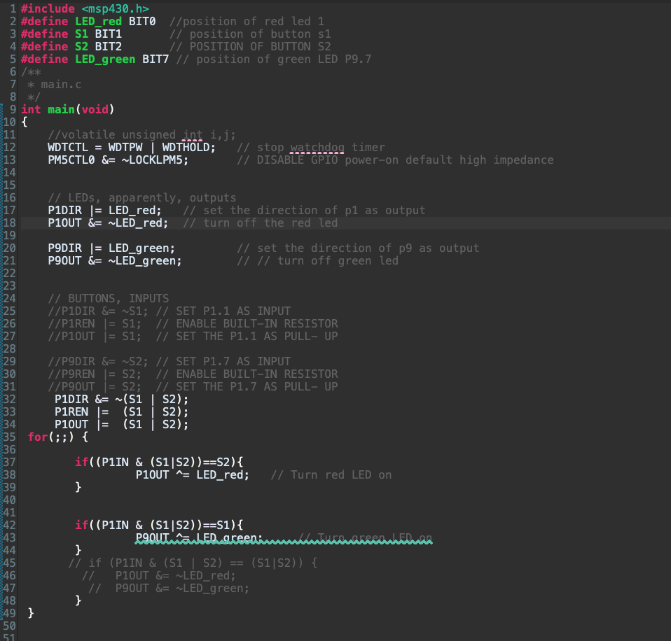324 1 #include 2 #define LED_red BITO//position of | Chegg.com