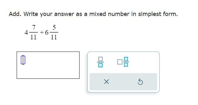Solved Add. Write your answer as a mixed number in simplest | Chegg.com
