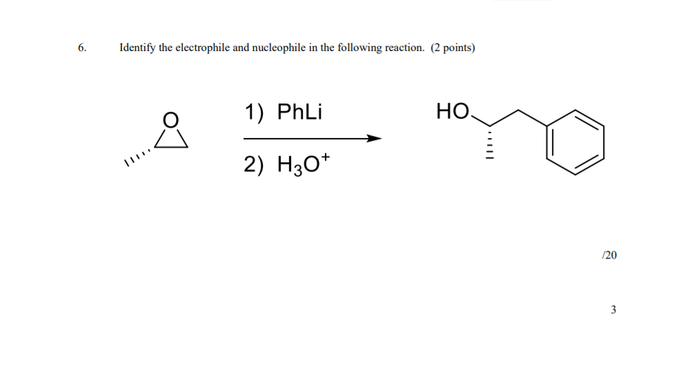 Solved 6. Identify the electrophile and nucleophile in the | Chegg.com