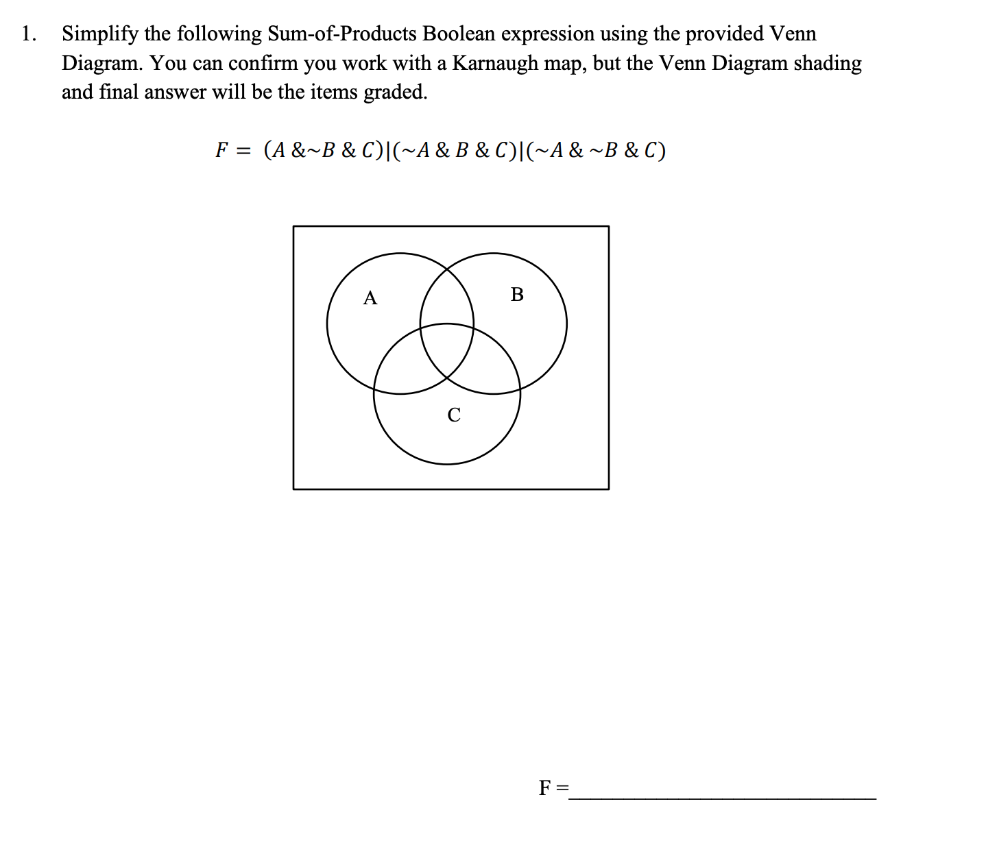 Solved Simplify the following Sum-of-Products Boolean | Chegg.com
