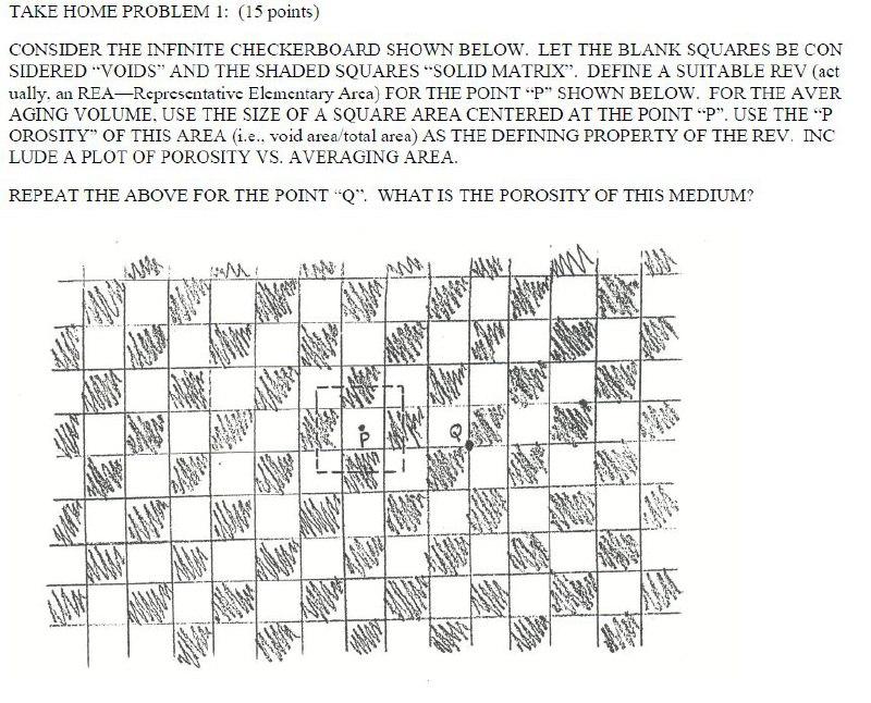 TAKE HOME PROBLEM 1: (15 points) CONSIDER THE | Chegg.com