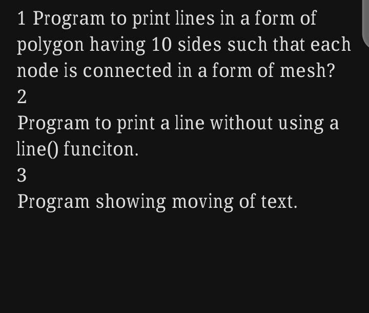 Solved Please note this is graphics question must done in | Chegg.com