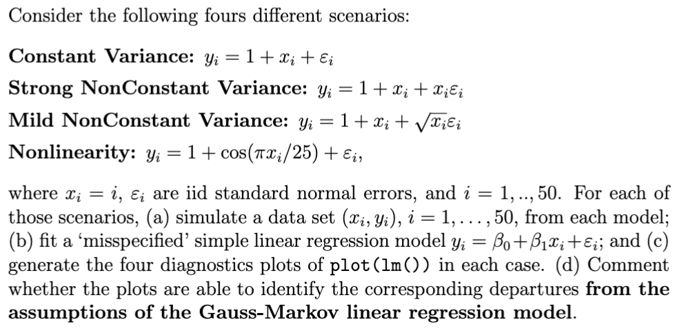Solved Consider the following fours different | Chegg.com