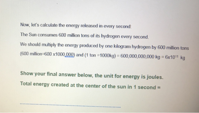 Solved Now, let's calculate the energy released in every | Chegg.com