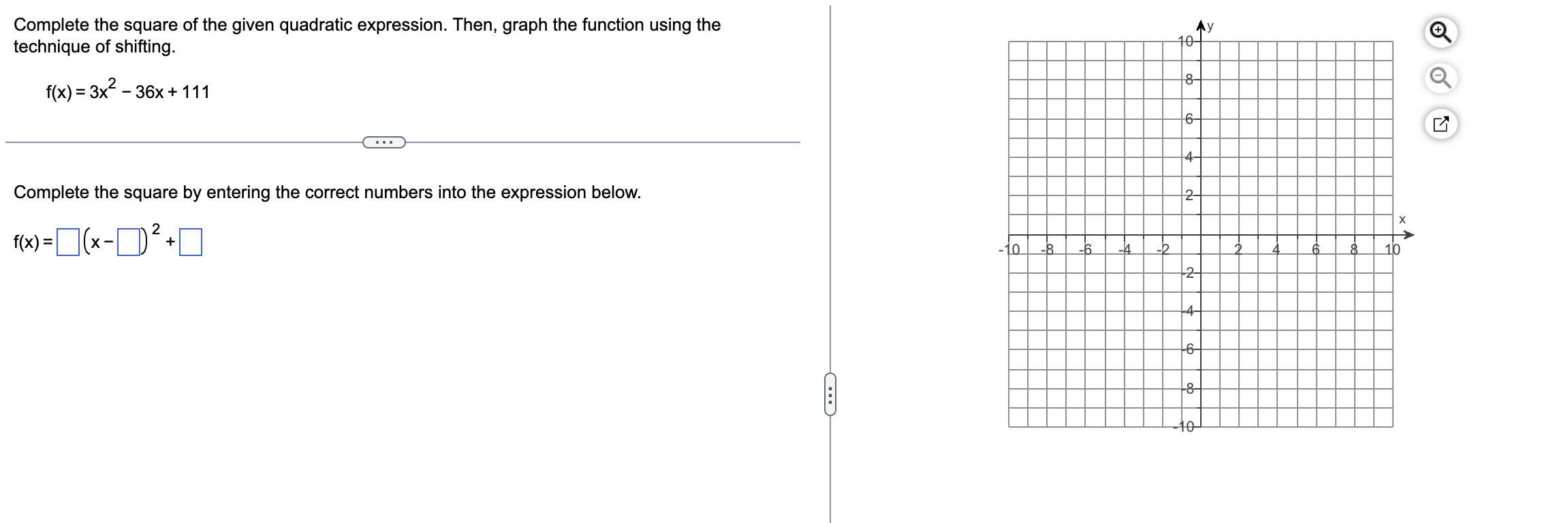 Solved Complete the square of the given quadratic | Chegg.com