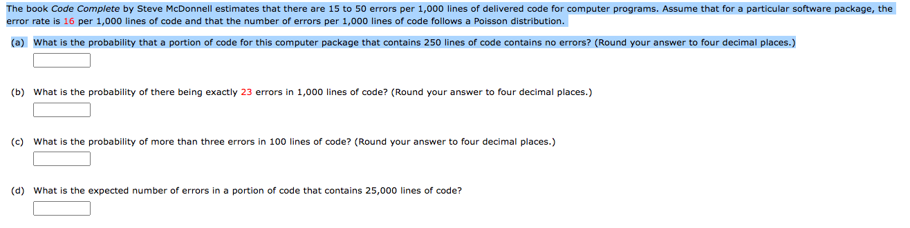 Solved error rate is 16 per 1,000 lines of code and that the | Chegg.com